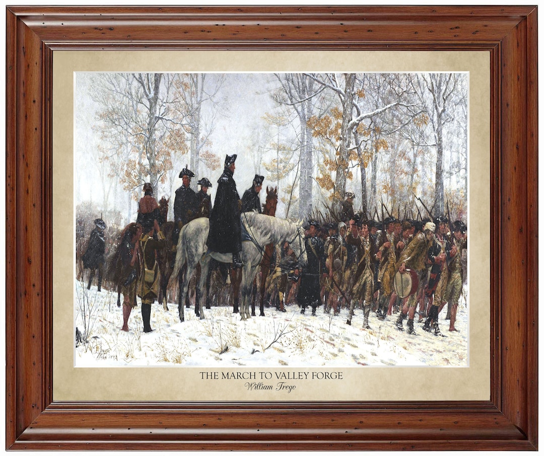 The March to Valley Forge by William Trego (1883); 18x24" Print Showing ...