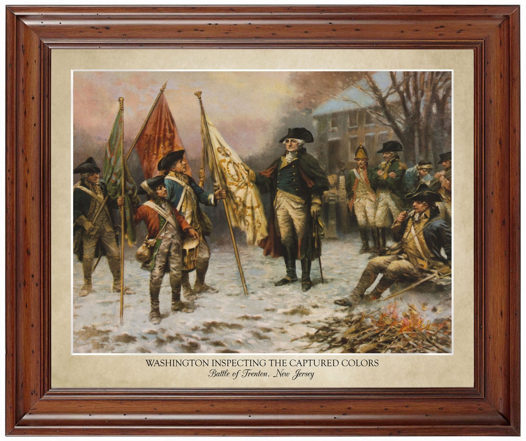 Washington Inspecting the Captured Colors (after the Battle of Trenton ...