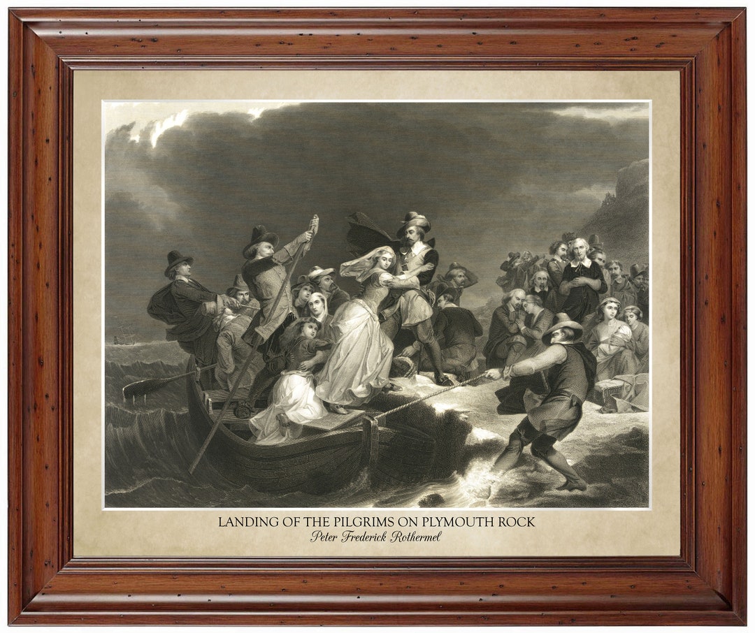 Landing of the Pilgrims by Peter Frederick Rothermel; 18x24" Print ...