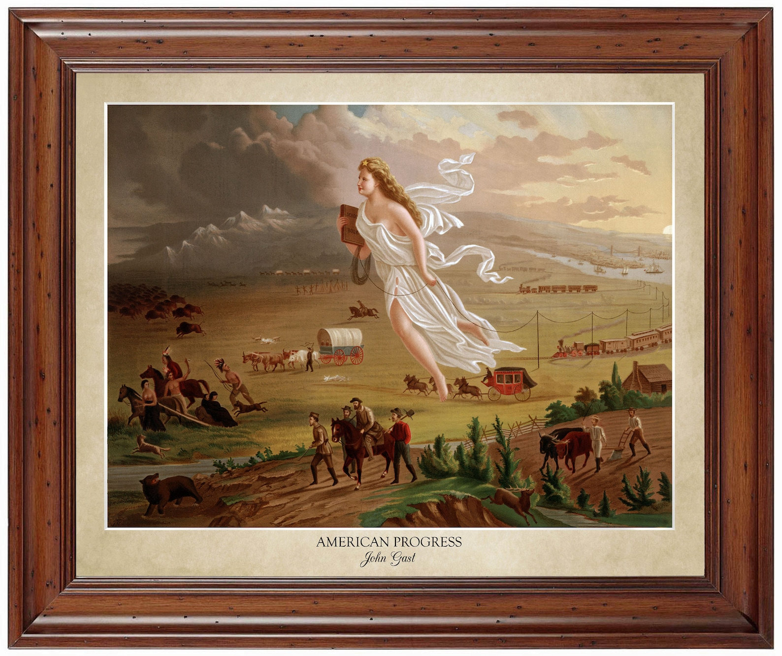 American Progress by John Gast 1872 18x24 print showing the artist's ...