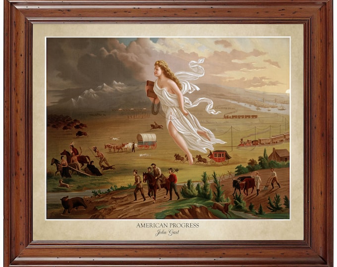 American Progress by John Gast 1872 18x24 Print Showing the Artist's ...
