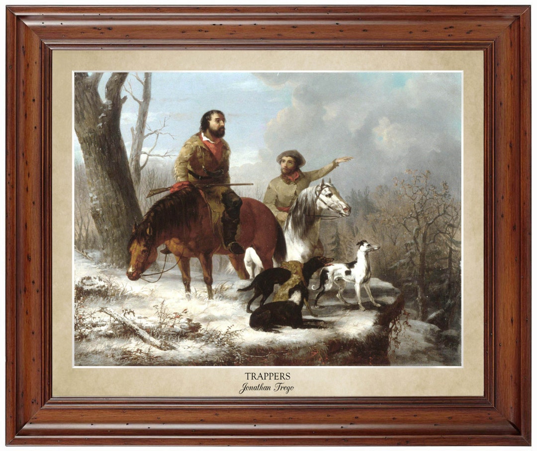 Trappers by Jonathan Trego; 18x24" Print Showing the Artist's Name and ...
