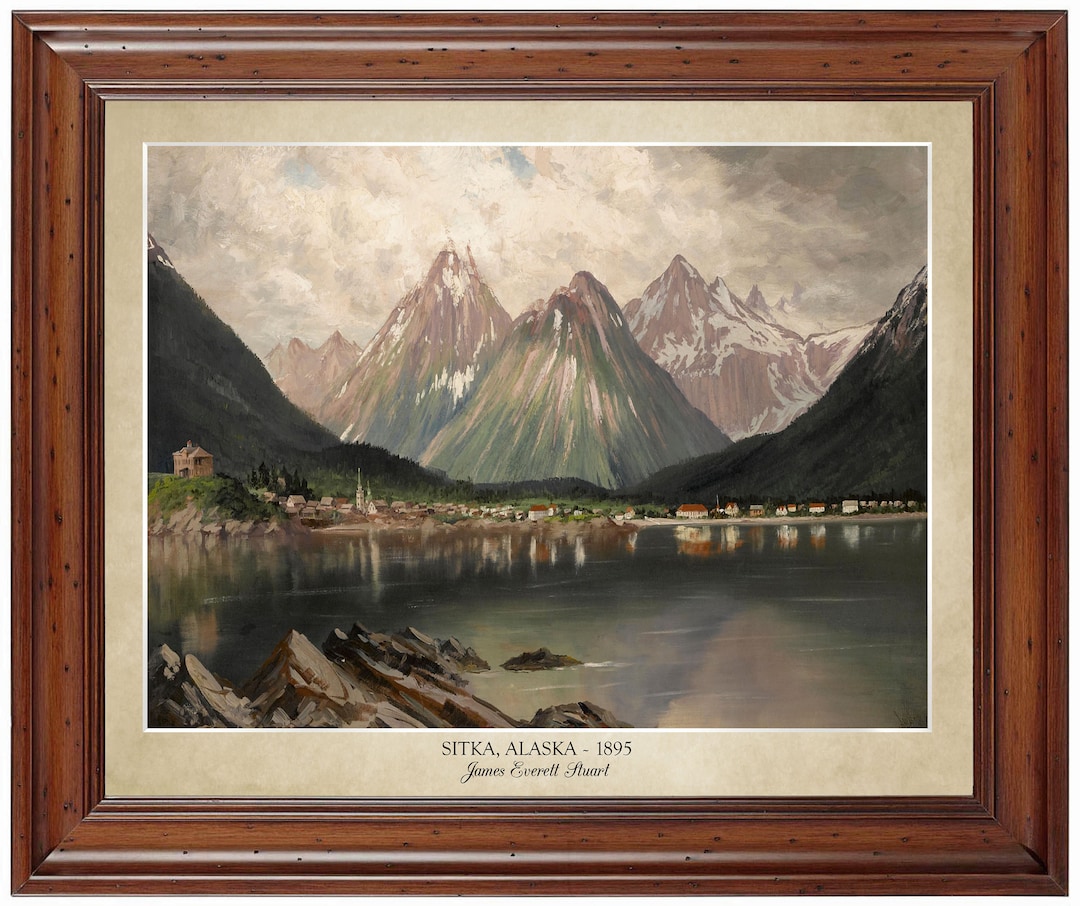 Sitka, Alaska by James Everett Stuart (1895); 18x24" Print Displaying ...
