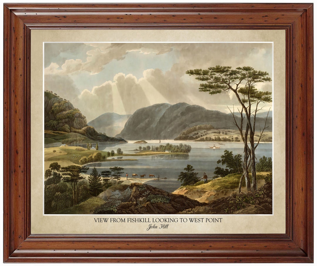 View From Fishkill to West Point by John Hill (1821); 18x24" Print ...