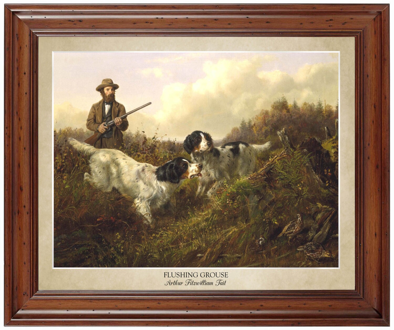Flushing Grouse by Arthur Fitzwilliam Tait (1875); 18x24" Print Showing ...