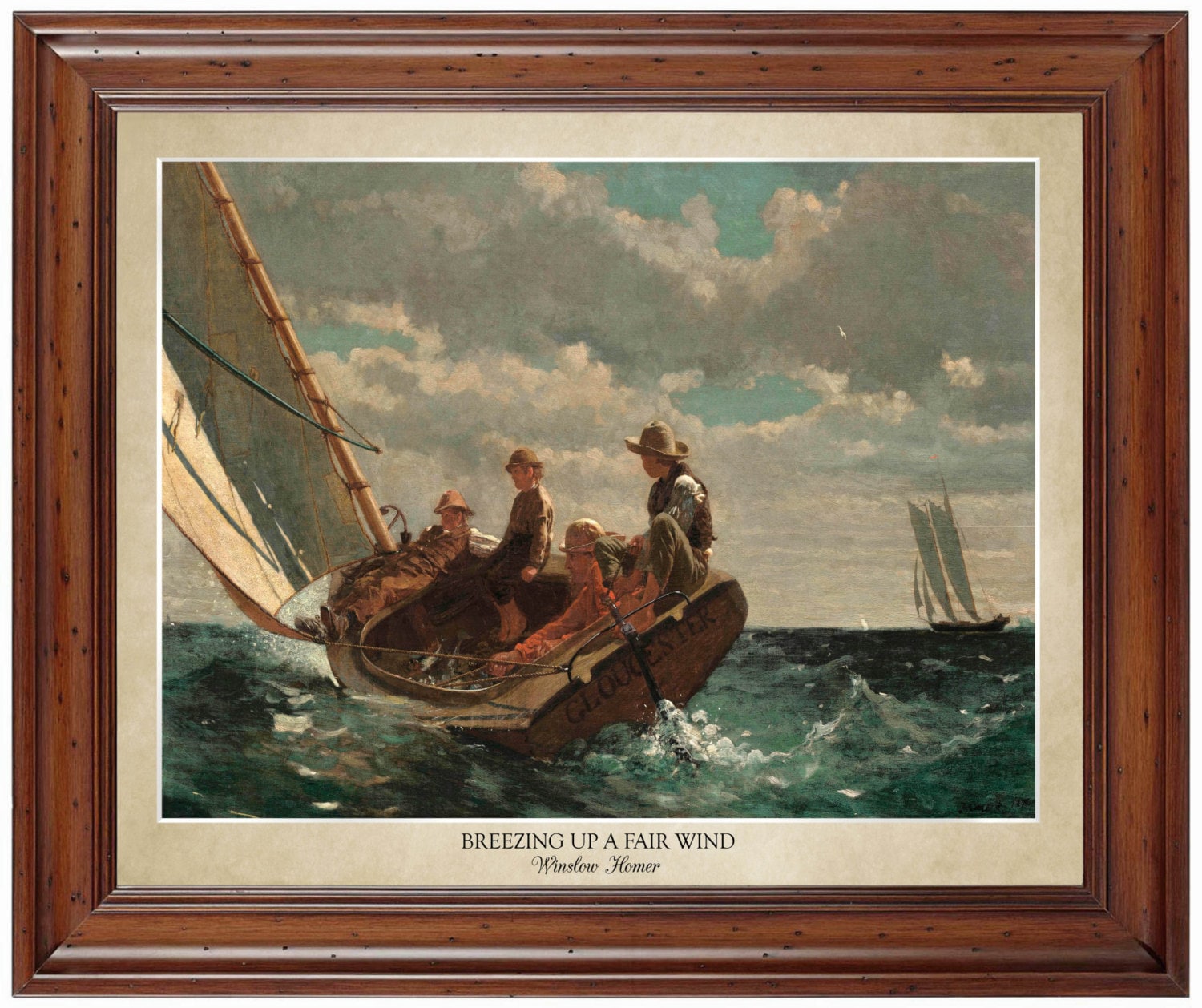 Breezing up a Fair Wind by Winslow Homer (1876); 18x24" Print ...