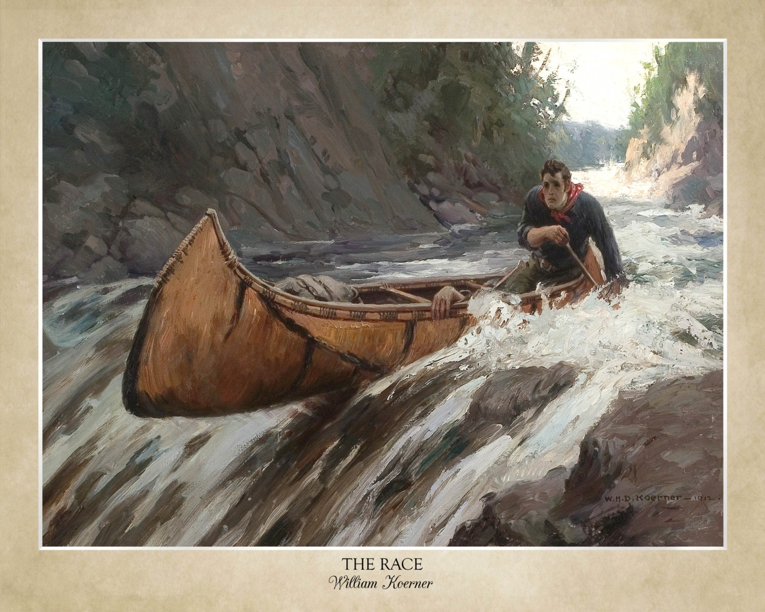 The Race by WHD william Koerner 1912 16x20 Print | Etsy