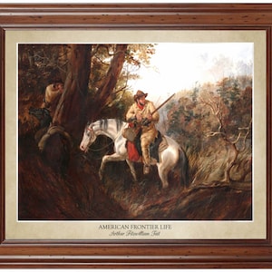 American Frontier Life by Arthur Fitzwilliam Tait (1852); 18x24" Print ...