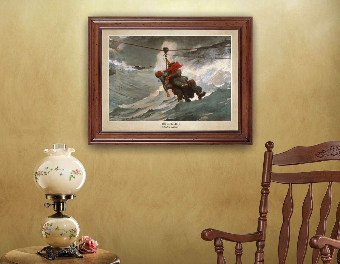 The Life Line by Winslow Homer (1884); 18x24" Print Displaying the ...