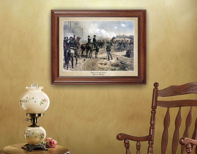 Siege of Atlanta by Thure De Thulstrup; 18x24" Print Displaying the ...