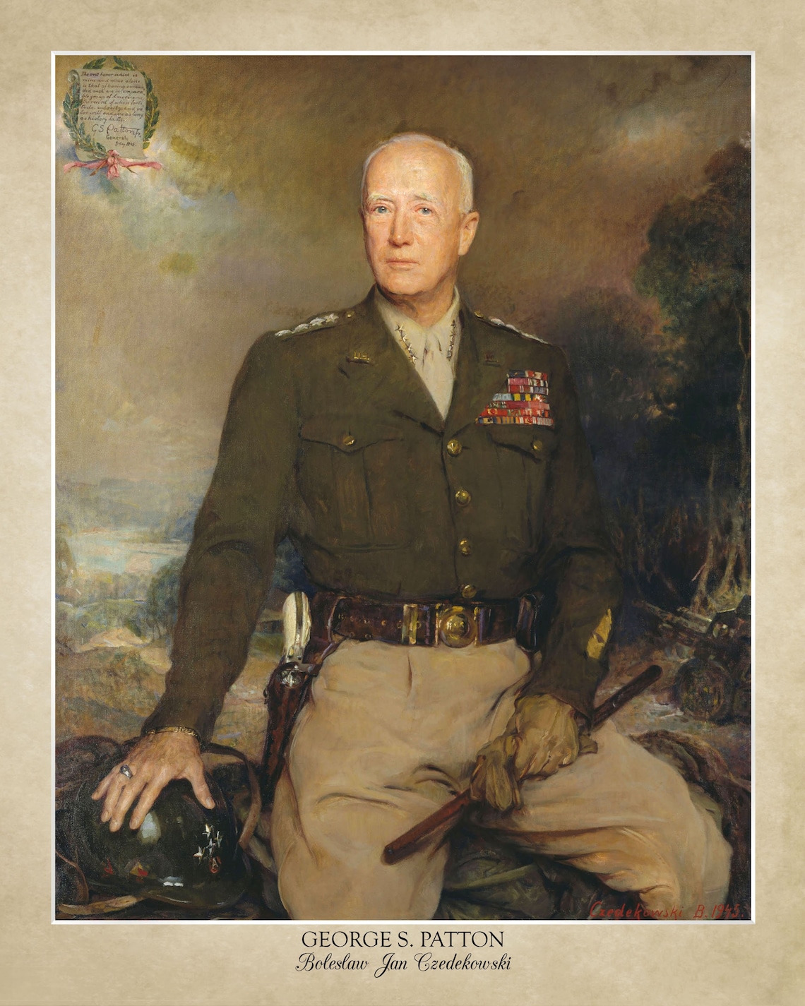 George S. Patton portrait 16x20 print on premium photo paper | Etsy