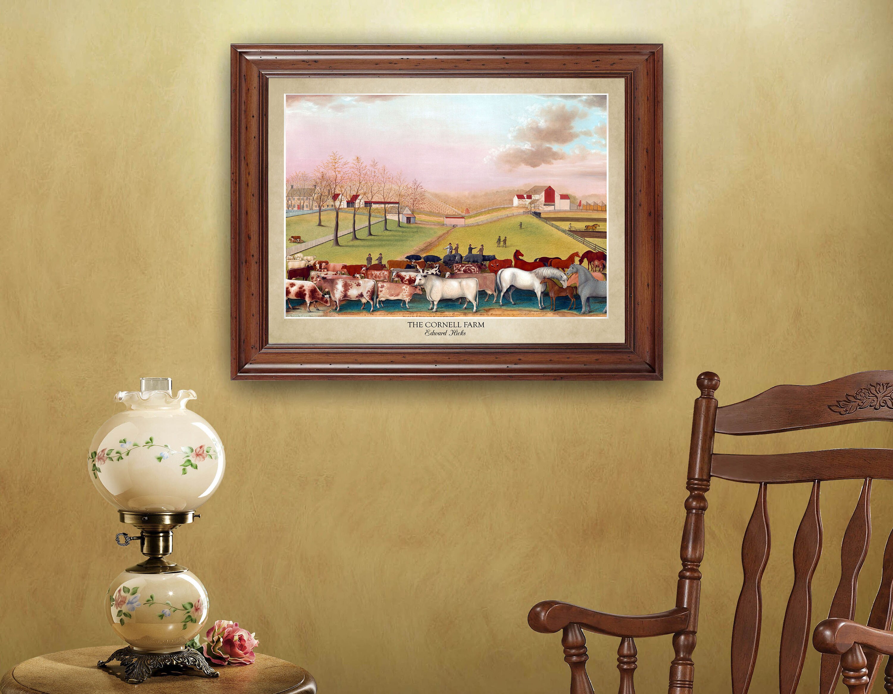 The Cornell Farm by Edward Hicks 1848, 18x24 Print Displaying the ...