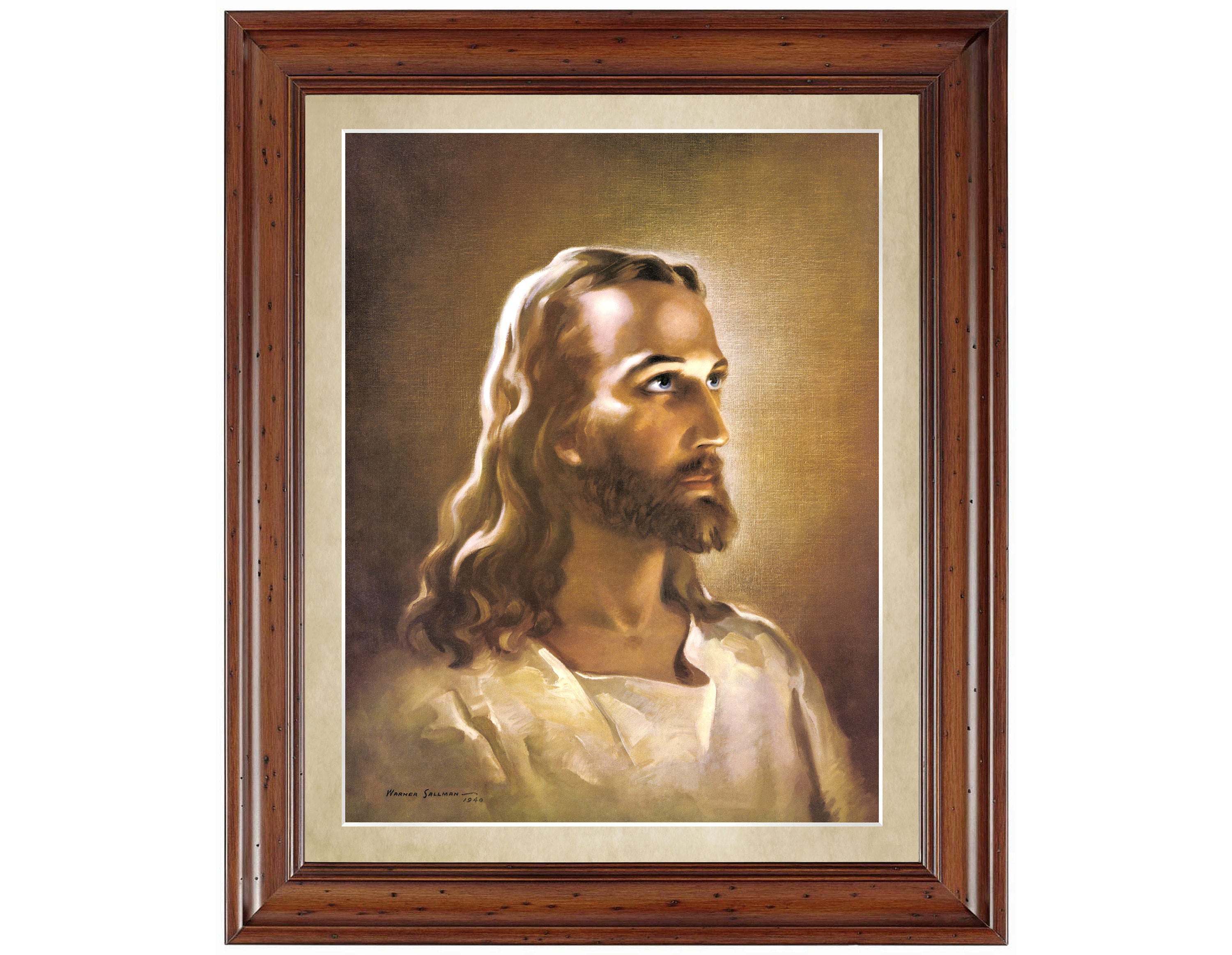 Christ by Warner Sallman (1940); 18x24" Print Displaying the Artist's ...