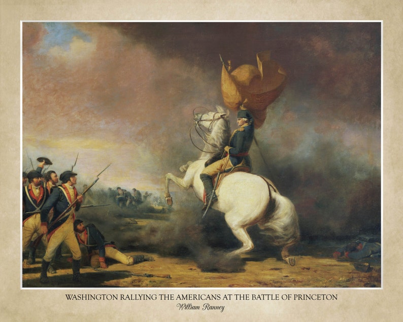 Washington Rallying the Americans at the Battle of Princeton by William ...