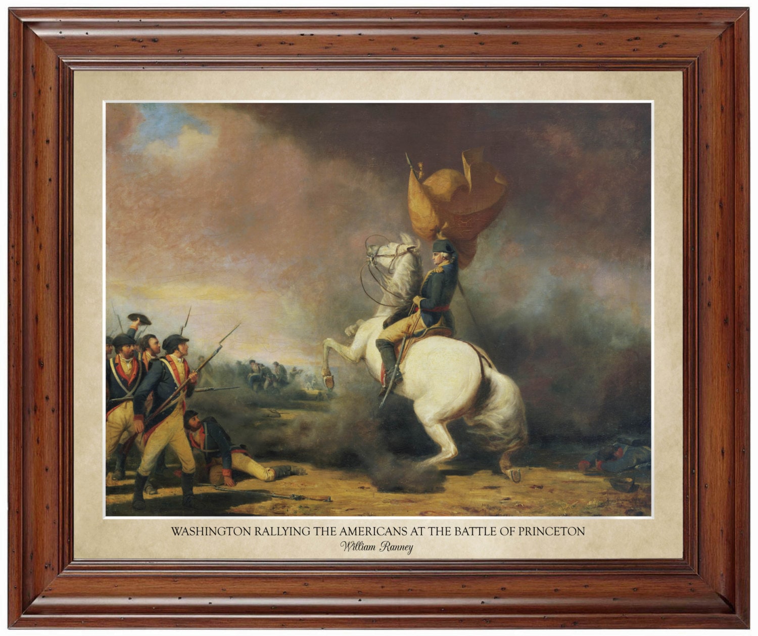 Washington Rallying the Americans at the Battle of Princeton by William ...