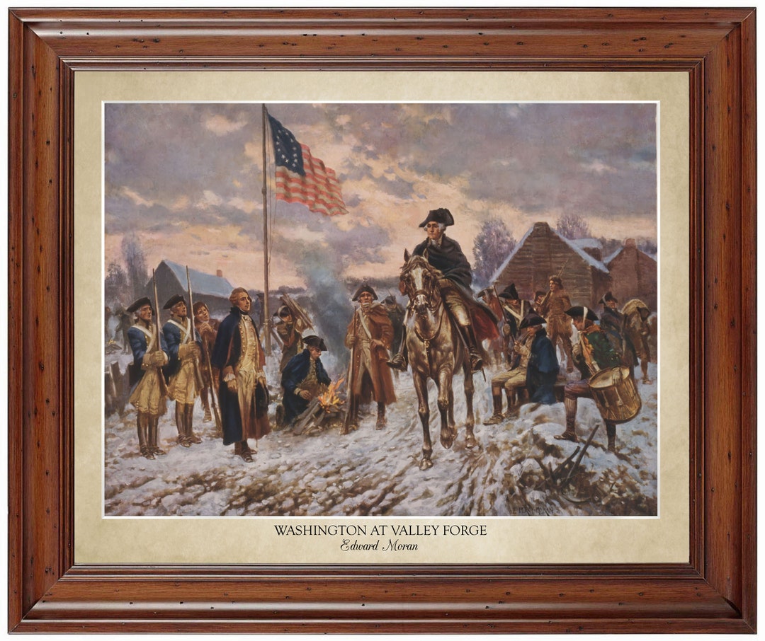 Washington at Valley Forge by Edward Moran; 18x24" Print Displaying the ...