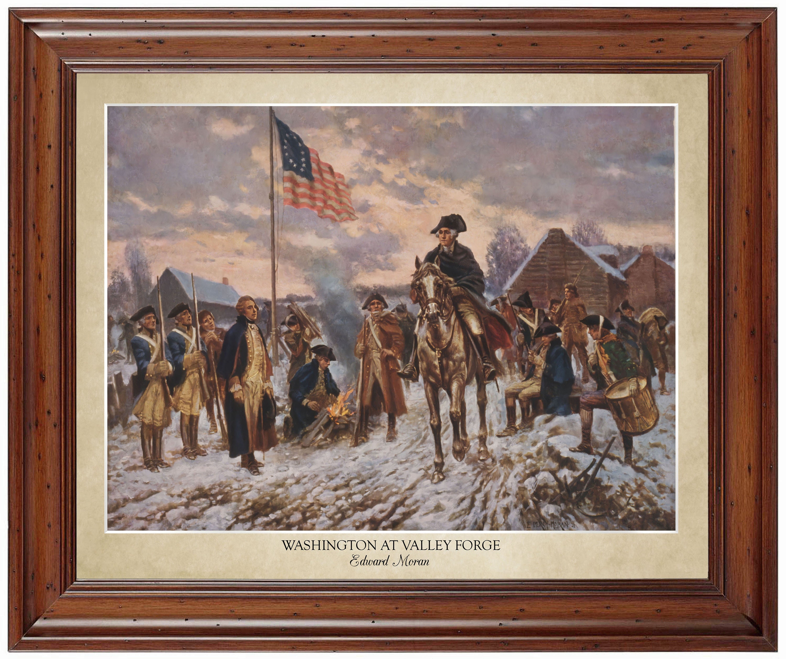Washington at Valley Forge by Edward Moran 18x24 Print Displaying the ...