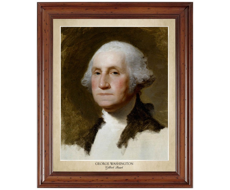George Washington Portrait by Gilbert Stuart; 18x24" Print on Premium ...