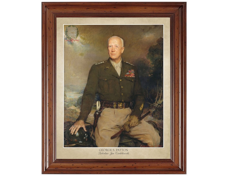 George S. Patton Portrait 18x24 Print on Premium Photo - Etsy