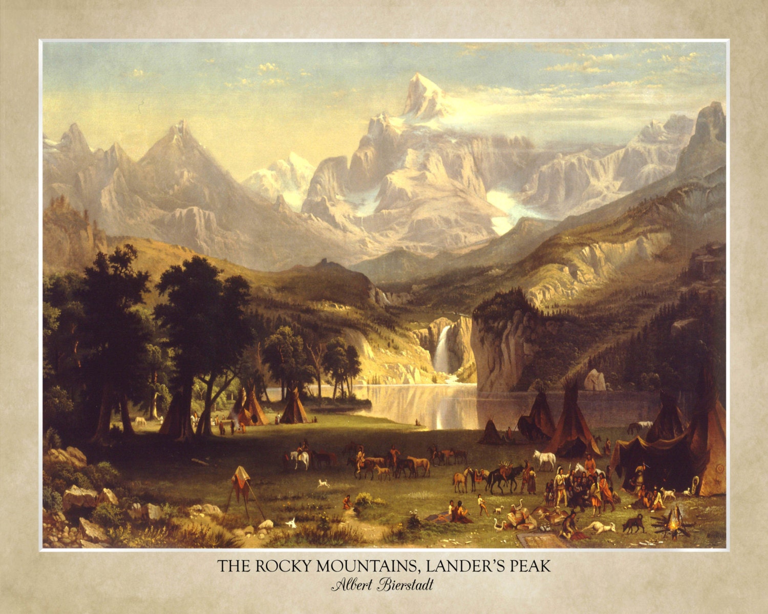 The Rocky Mountains Lander's Peak by Albert Bierstadt - Etsy