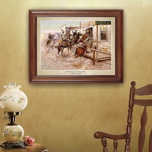 In Without Knocking by Charles Russell (1909); 18x24" Print Displaying ...