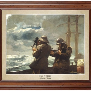 Eight Bells by Winslow Homer (1887); 18x24" Print Displaying the Artist ...