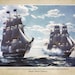 USS Constitution and HMS Java Exchanging Broadsides 18x24 Print ...