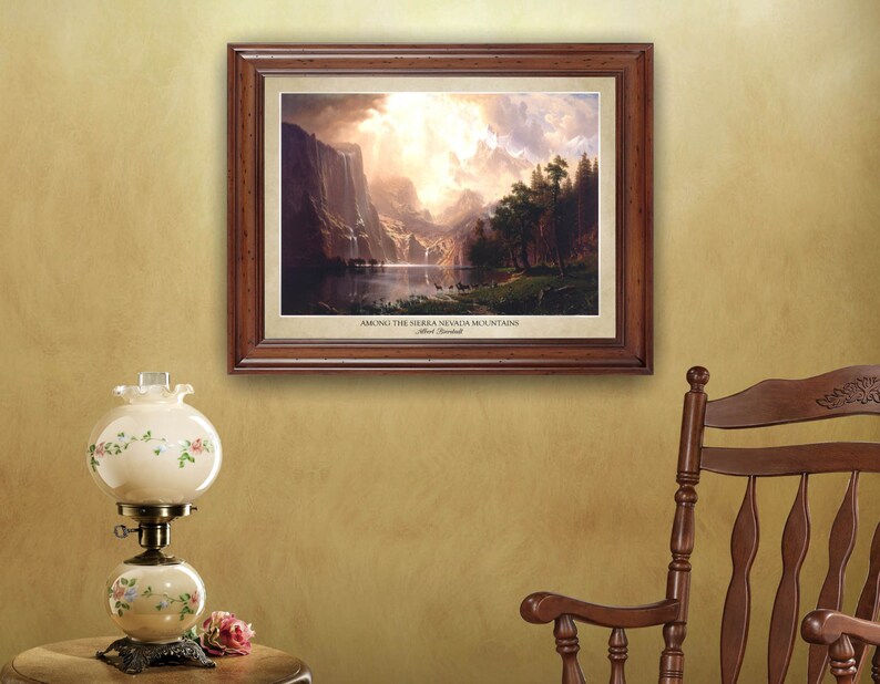 Among the Sierra Nevada Mountains by Albert Bierstadt; 18x24" Print ...