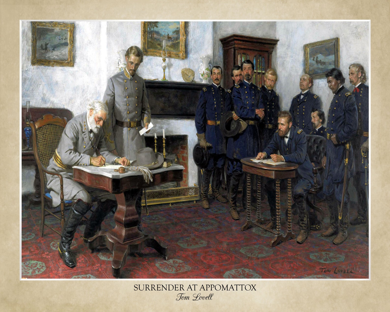Surrender at Appomattox 18x24 print displaying the - Etsy España
