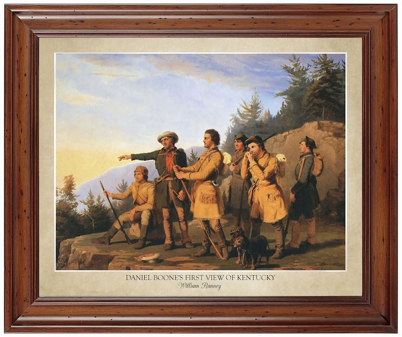 Daniel Boone's First View of Kentucky by William Ranney; 18x24" Print ...