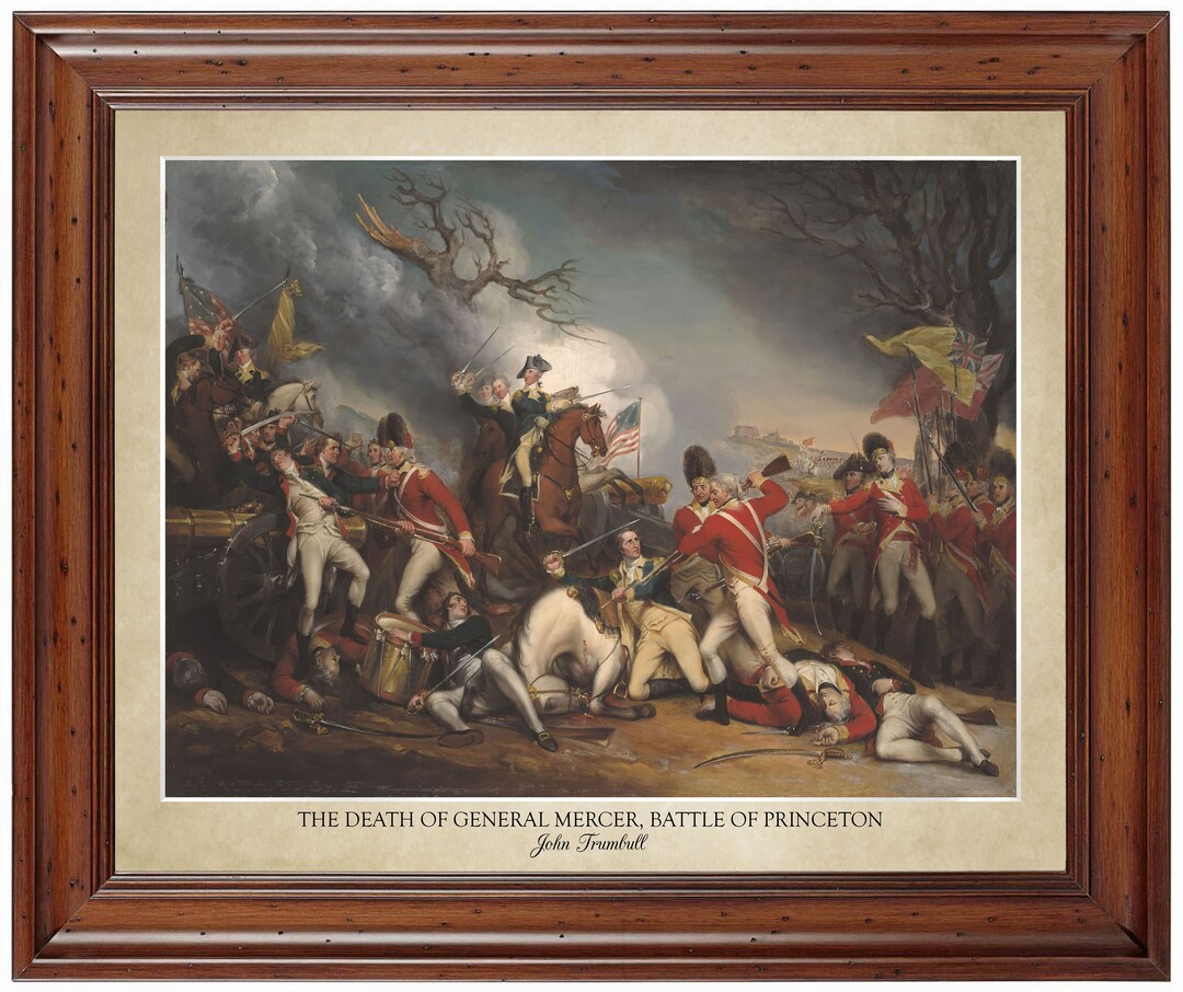 The Death of General Mercer by John Trumbull; 18x24" Print Displaying ...