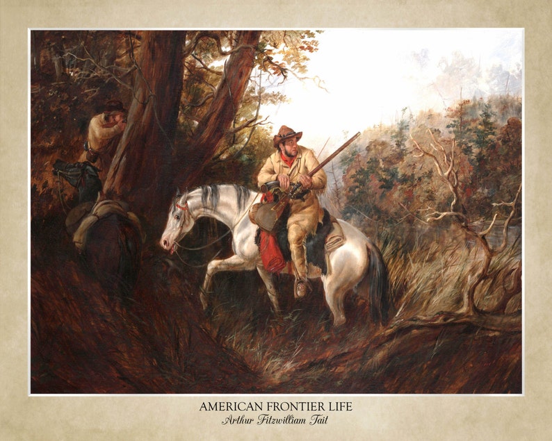 American Frontier Life by Arthur Fitzwilliam Tait 1852 18x24 Print ...