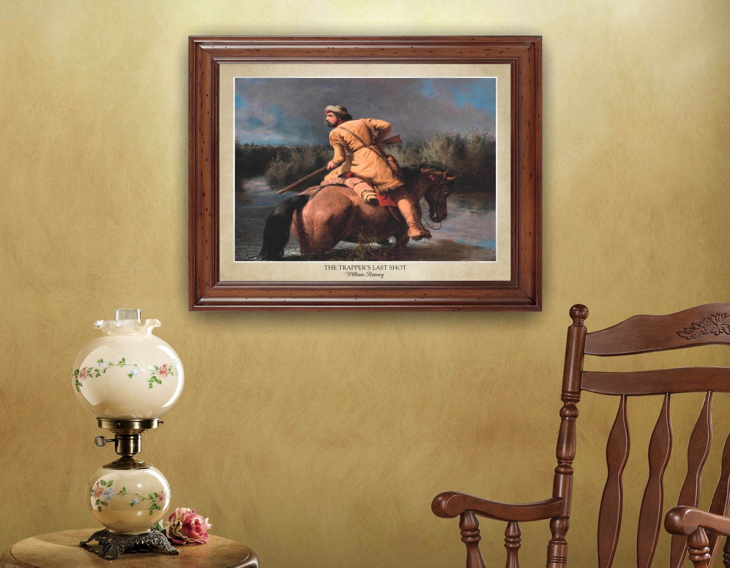 The Trapper's Last Shot by William Ranney 1849 18x24 Print Showing the ...