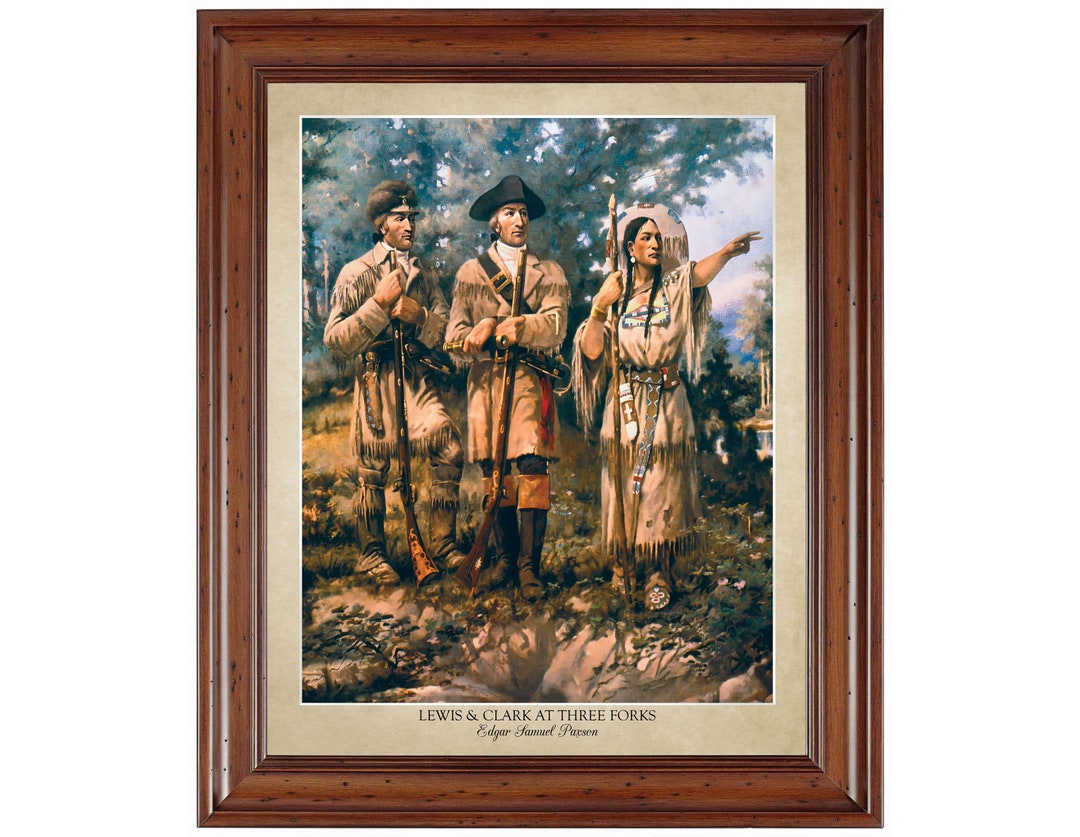 Lewis & Clark at Three Forks by Edgar Samuel Paxson (1912); 16x20 Print ...