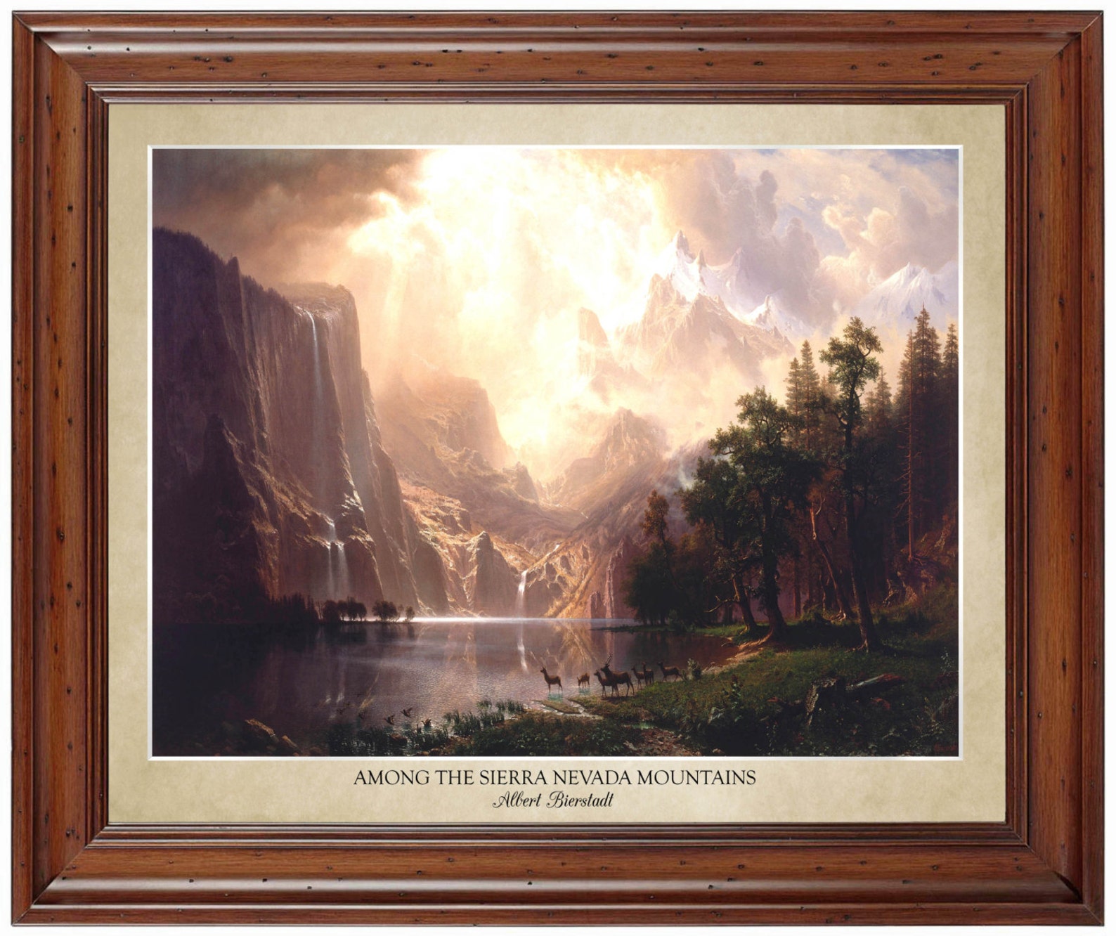 Among the Sierra Nevada Mountains by Albert Bierstadt; 18x24" Print ...
