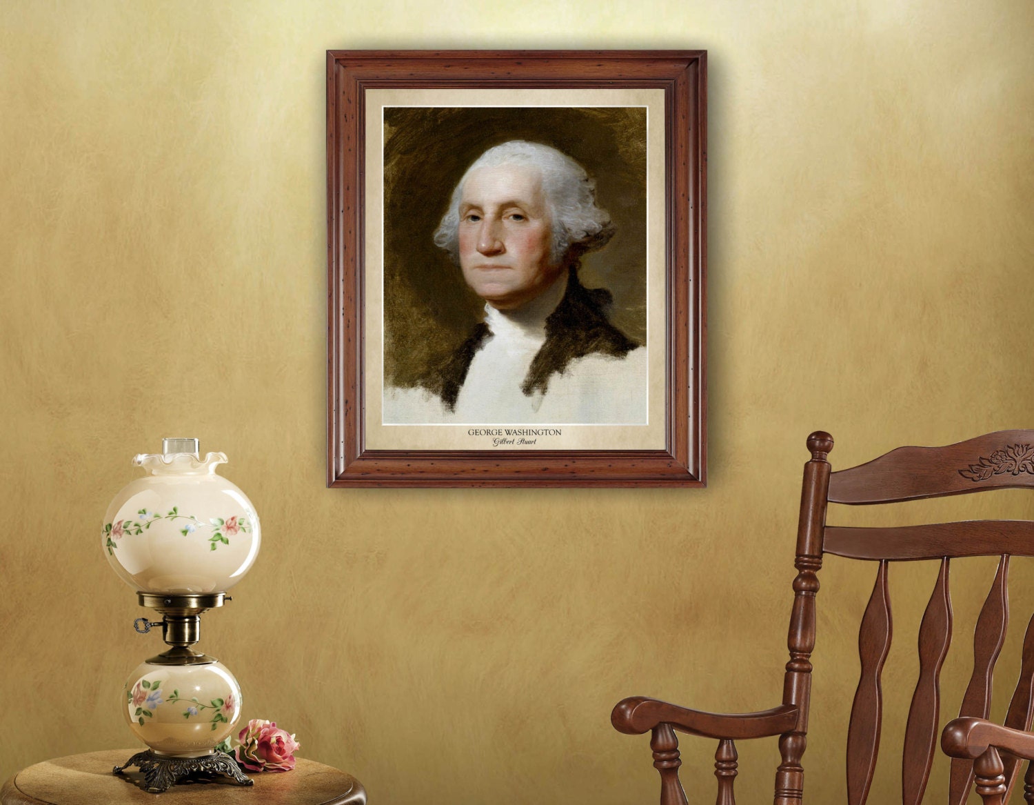 George Washington Portrait by Gilbert Stuart; 18x24" Print on Premium ...