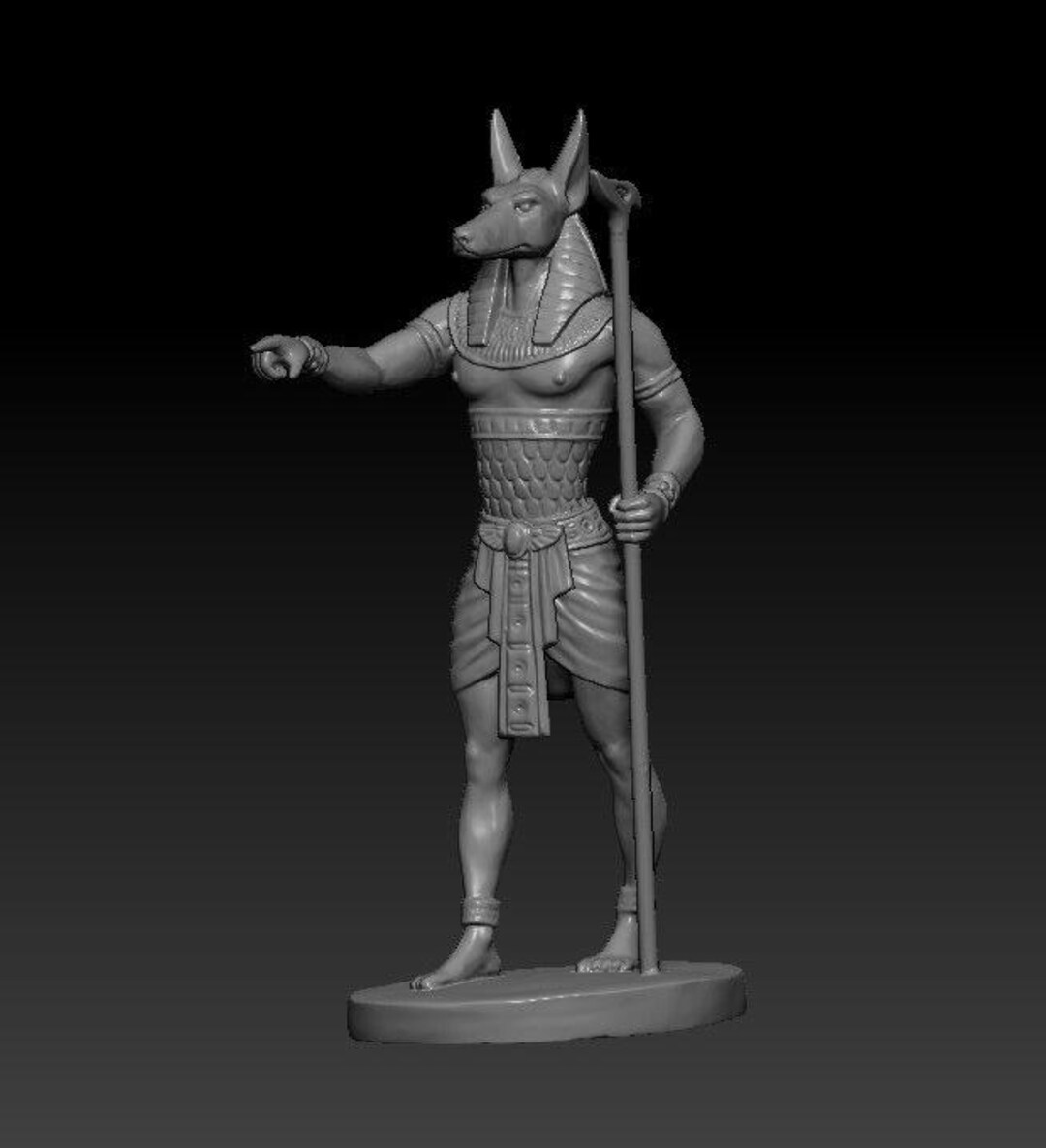3D Printed Model of Egyptian God Anubis, Miniature God of Egypt ...