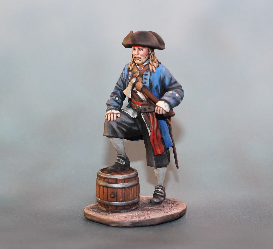 Collectible Pirate Miniature, Pirate and Barrel, Figure to Paint ...