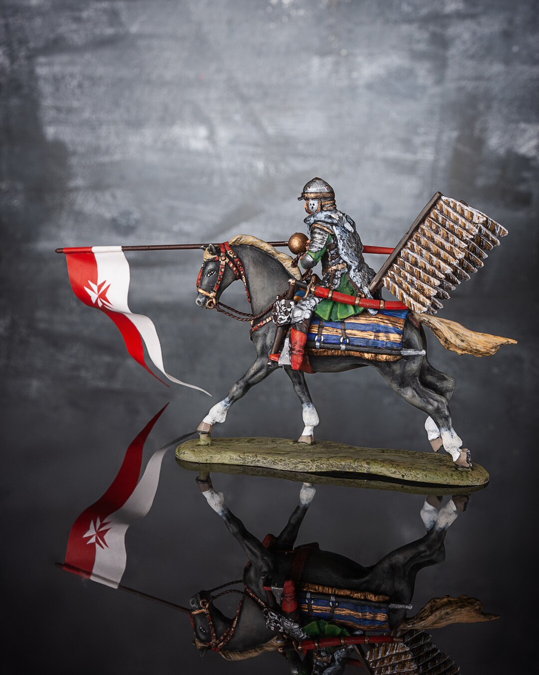 Soldier Polish Winged Hussar Cavalry 2 1/4 Scale, Metal 54mm Toy ...