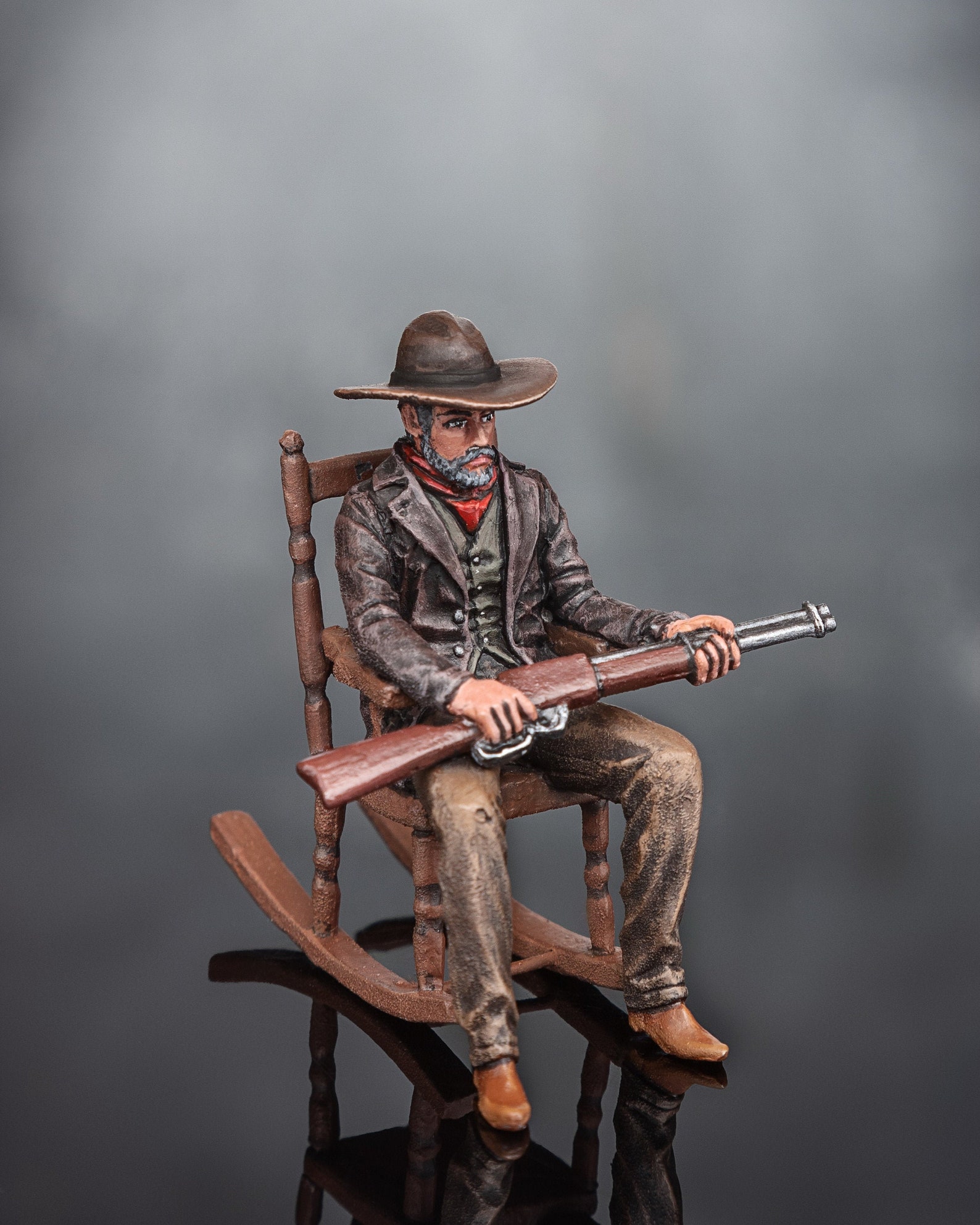 Cowboy Gunman Model Figurine Hand Painted Metal 54mm Miniature | Etsy