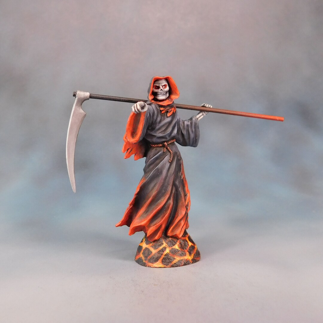 Death With Scythe Miniature, Dead Man Metal Miniature, Toy Statue 54mm ...