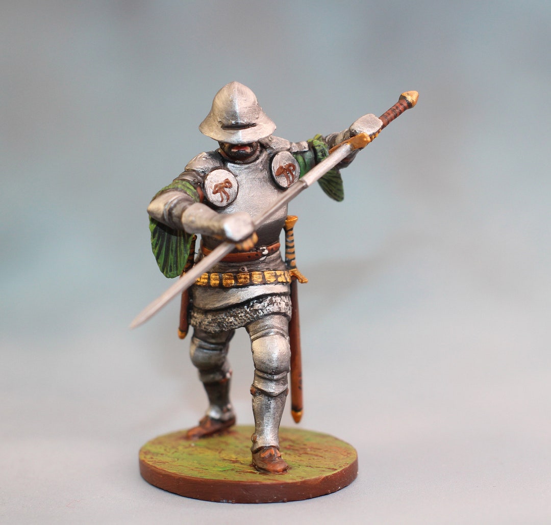 Miniature German Knight 15th, Collectible Toy Soldier 54mm, Painted ...