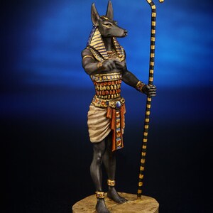 Painting Miniature Egyptian Anubis, Metal Sculpture Anubis, Toy Soldier ...
