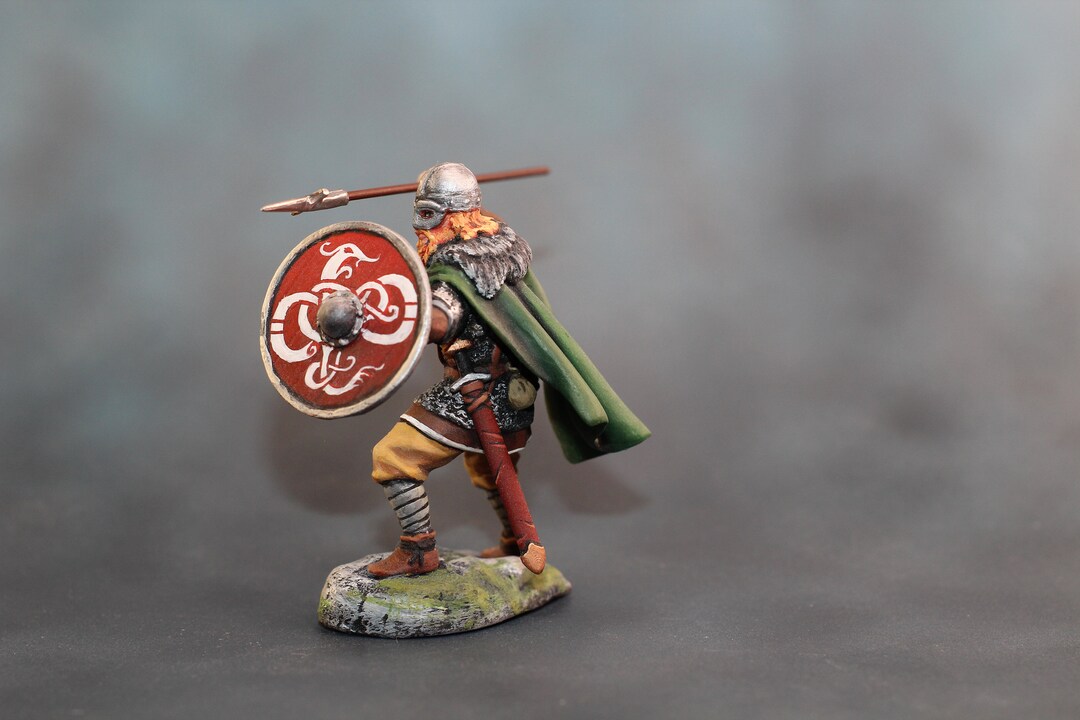 Viking With Spear and Shield, Teacher Gift, 3D Model of Hand Painted ...