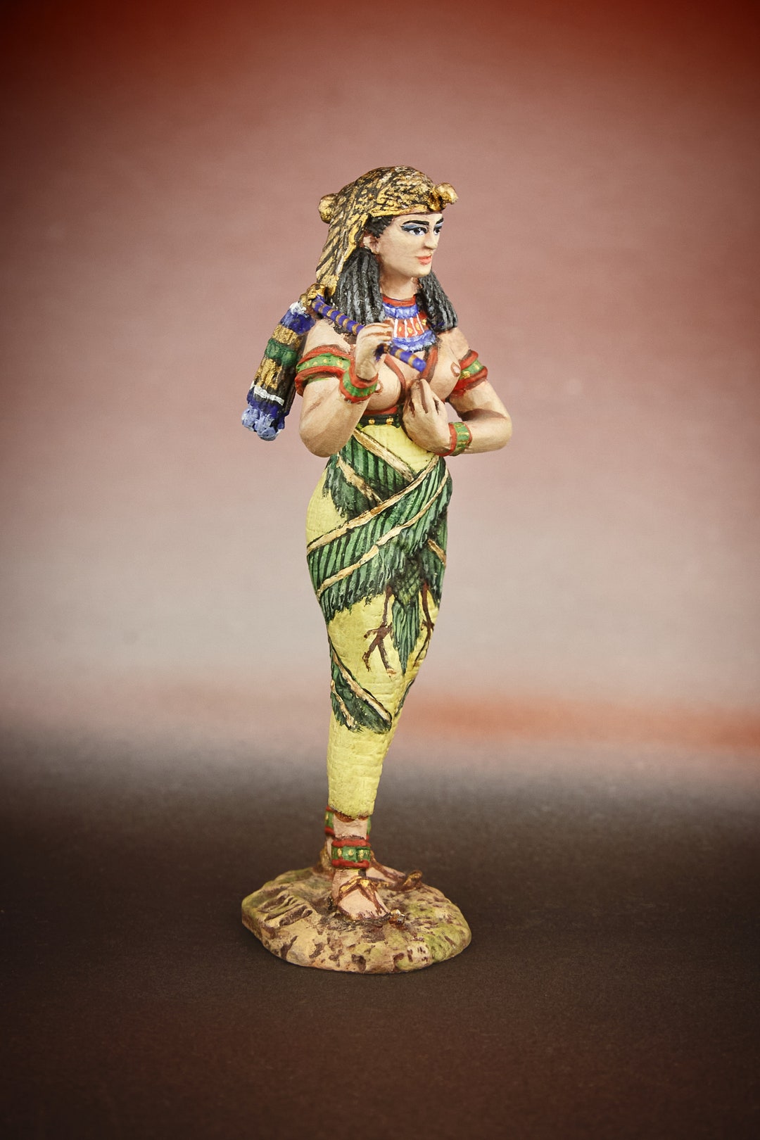 Cleopatra Queen Miniature 54mm, Cleopatra Queen of Egypt, Hand Painted ...