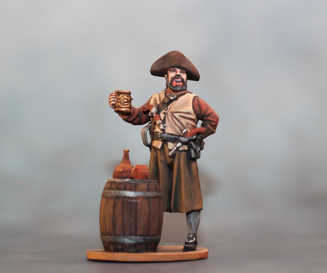 Pirate of Tortuga With Beer, Hand Painted 54mm Figurines, Pirate and ...