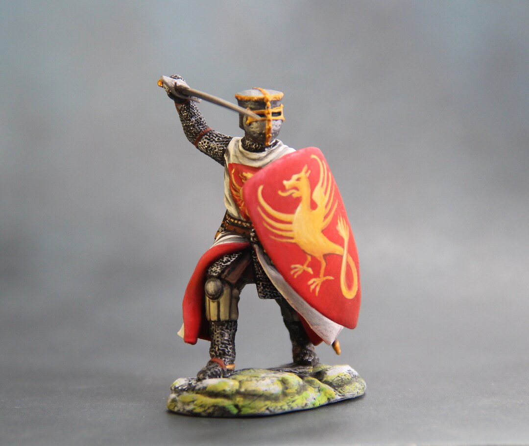 Knight With Sword and Shield, Miniature Medival Knight, Miniature RPG ...