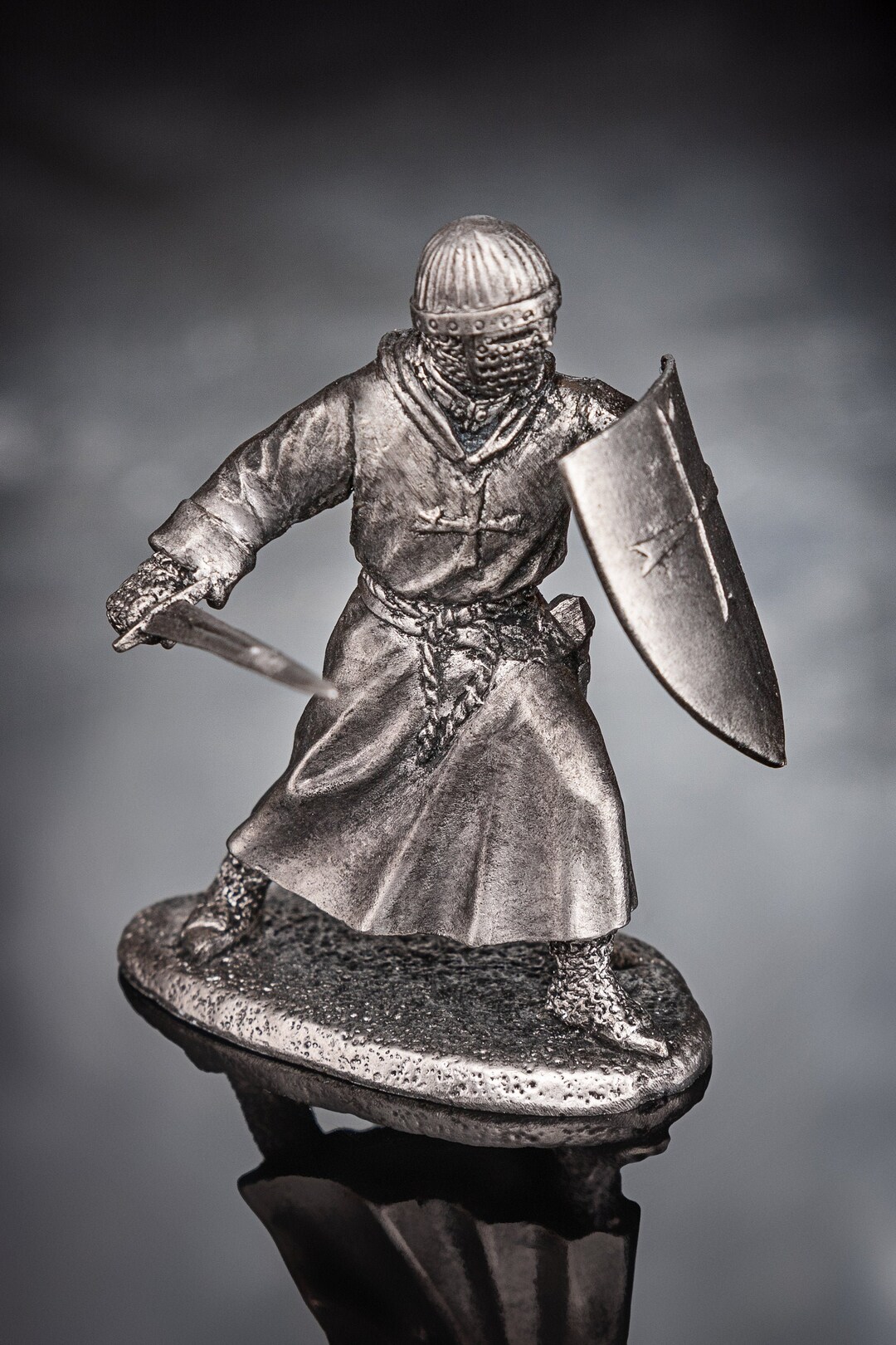 Knight Templar Attacks Knight With Shield and Sword Toy - Etsy