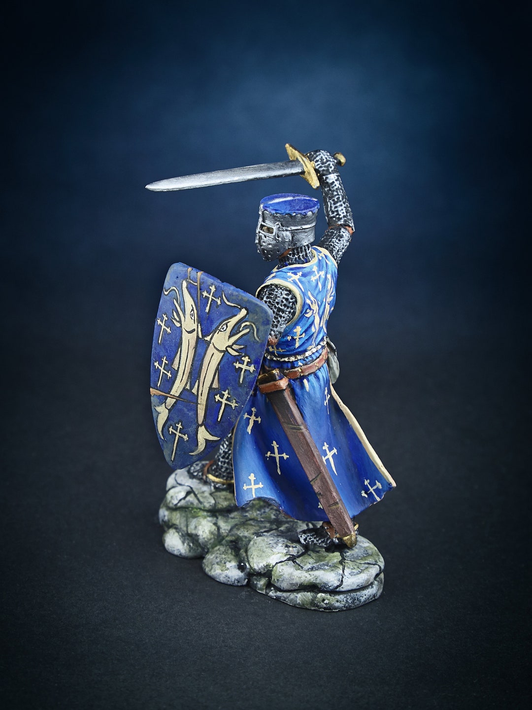 Figurine With Sword and Knight's, Mevedial Knights, Painted Knight ...