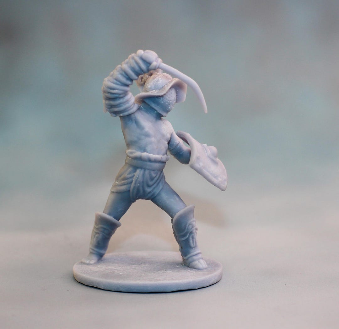 Roman Gladiator Toy Soldier 54mm, Scale Miniature Figurine of Knight ...